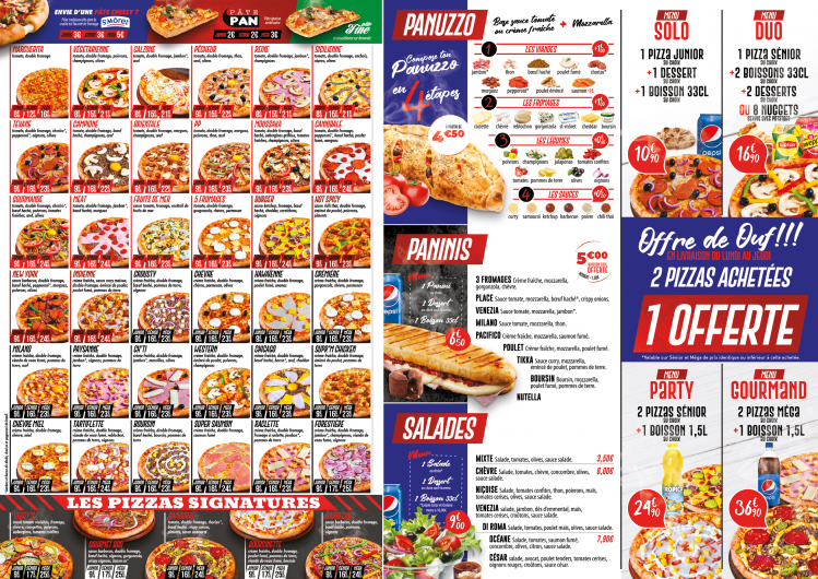 Carte Place Pizza St-Quentin – PLACE PIZZA